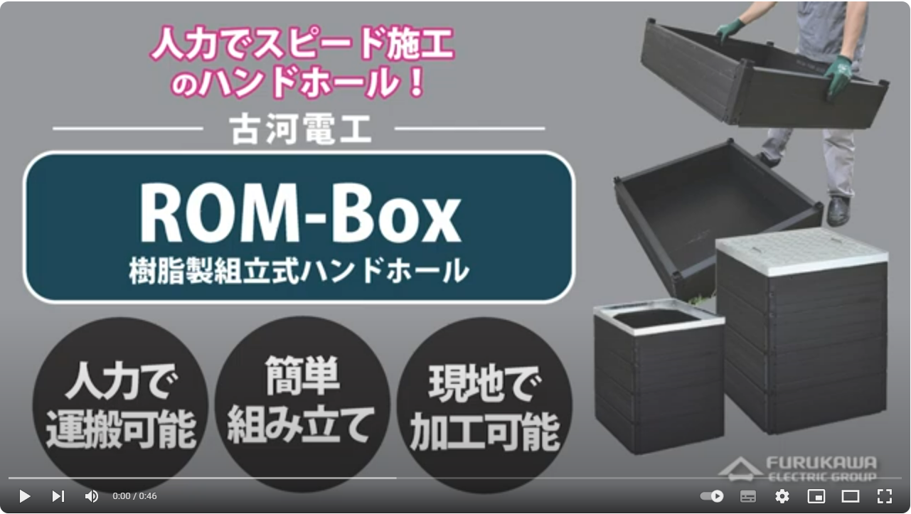 【動画で1分チェック】樹脂製組立式ハンドホール『ROM-Box』 | 古河電気工業 - Powered by イプロス